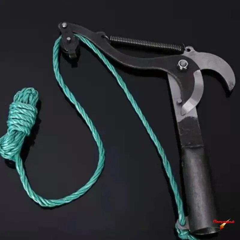 Сучкорез садовый секатор для обрезки деревьев и кустов с веревкой, ручной инструмент — фото 1
