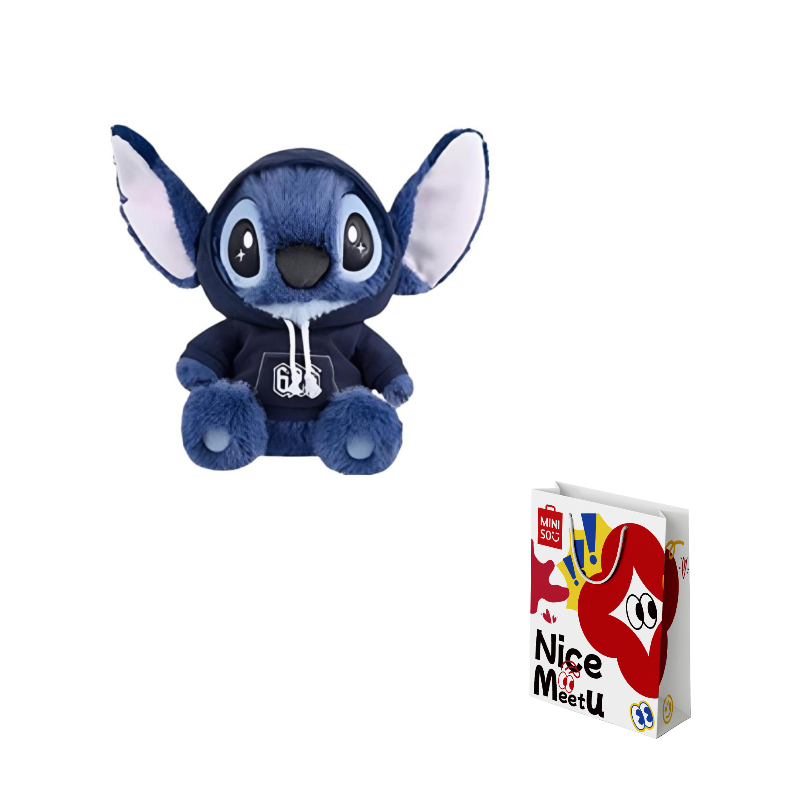 Комбинезон унисекс MINISO x Disney Плюшевая кукла, 36cm Disney Stitch Collection Size 12 Stitch Sitting Posture Doll (Sweatshirt), 36 см