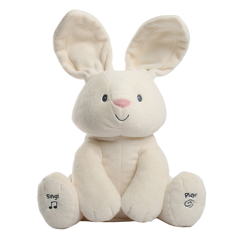 Плюшевая игрушка GUND Shy Bunny, поющая "Прятки", Ferora Dolls, 30 см