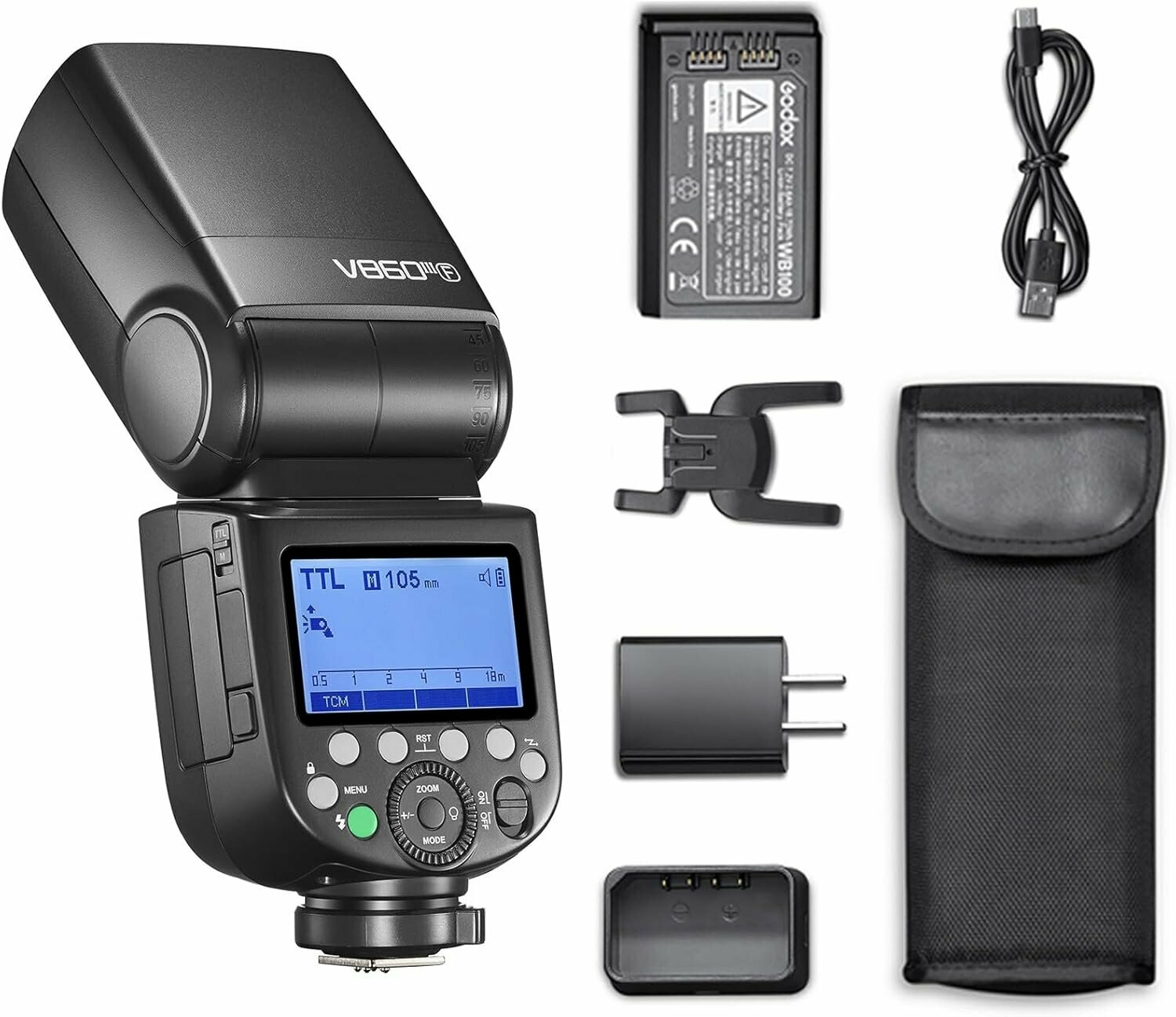 Вспышка накамерная Godox V860III-F для Fujifilm, 2,4G HSS с, 10 уровней светодиодной имитации света
