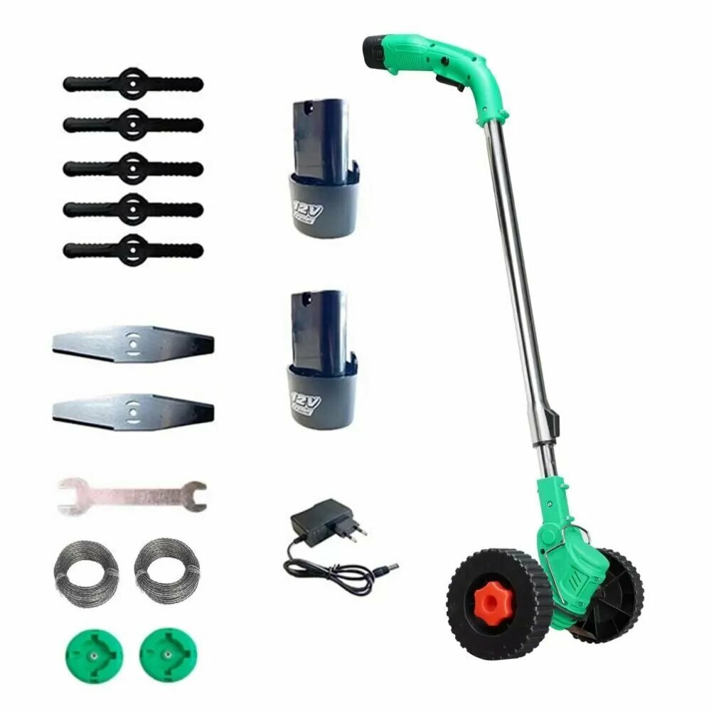 Триммер-газонокосилка с колесами аккумуляторный ZITREK GreenCut 12 Pro 12В 2x1.3Ач 082-2004