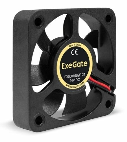 Корпусный вентилятор ExeGate EX295202RUS Вентилятор 24В DC EX05010S2P-24 (50x50x10 мм, Sleeve bearing (подшипник скольжения), 2pin, 7000RPM, 39dBA)