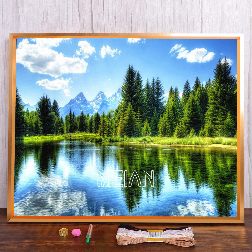 MEIAN Набор для вышивания,30x40CM,11CT,40 цветов