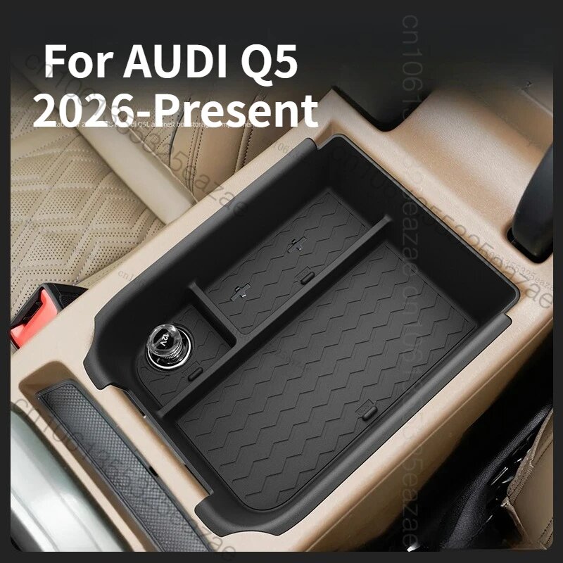 Органайзер-бокс для центральной консоли автомобиля (подлокотник) для AUDI Q5 2026-наст. время, ABS, для хранения и порядка, аксессуары для интерьера