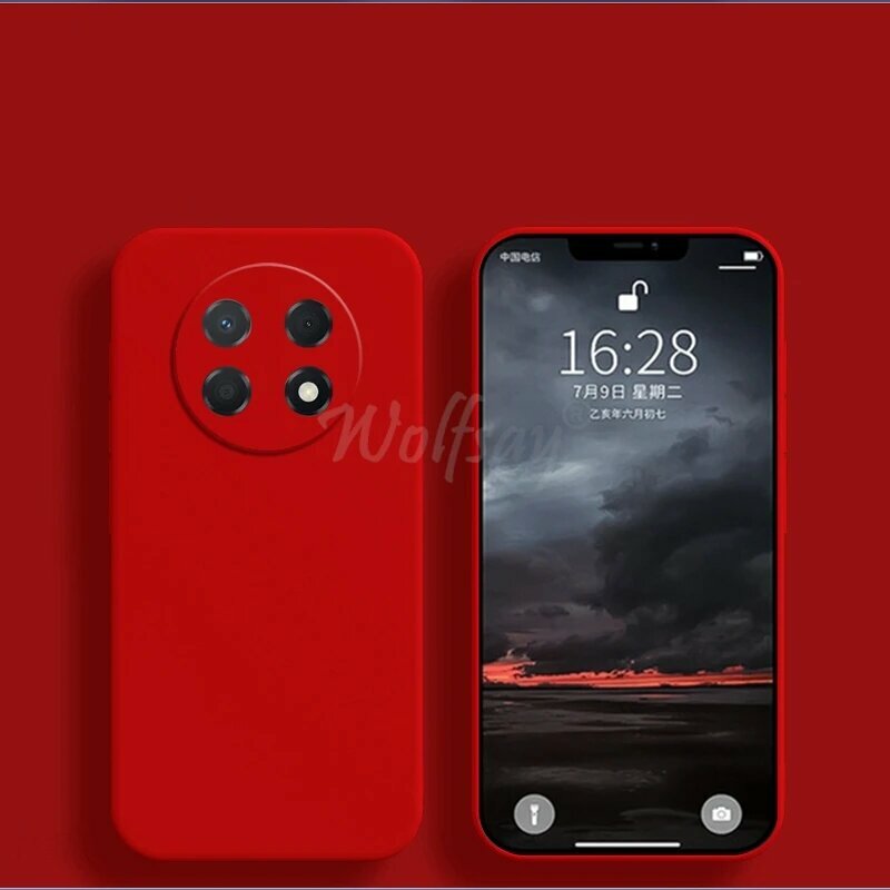 Чехол для Huawei Nova 15 Max из жидкого силикона, простой резиновый чехол Huawei Nova Красный, Red