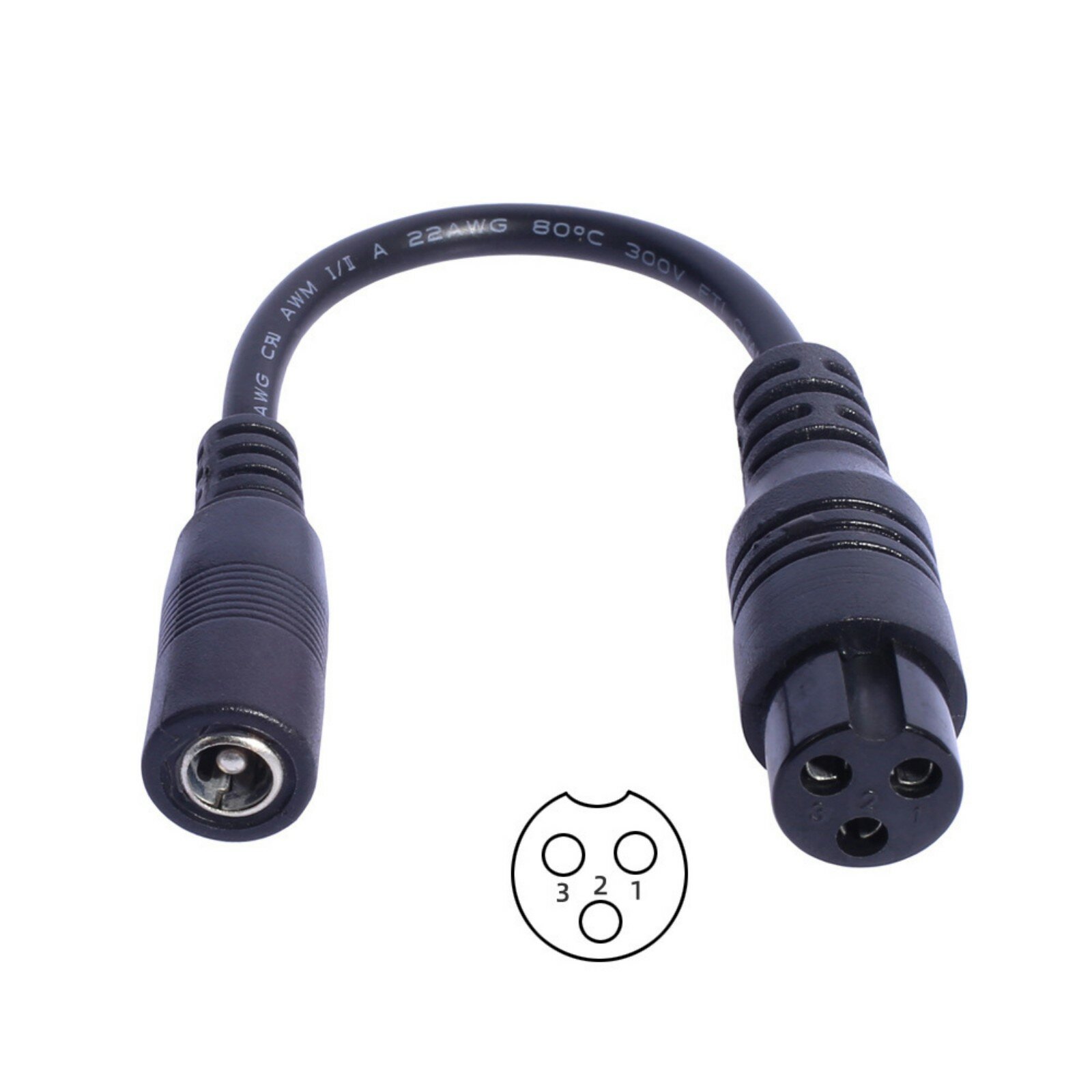 Универсальный адаптерный кабель 5.5x2.1 мм 22AWG DC5521 для