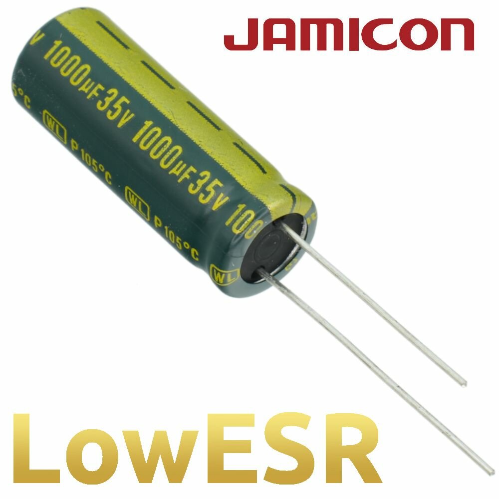 1000мкФ 35В / WL / 10x28 / 105 С / конденсатор электролитический (2шт)