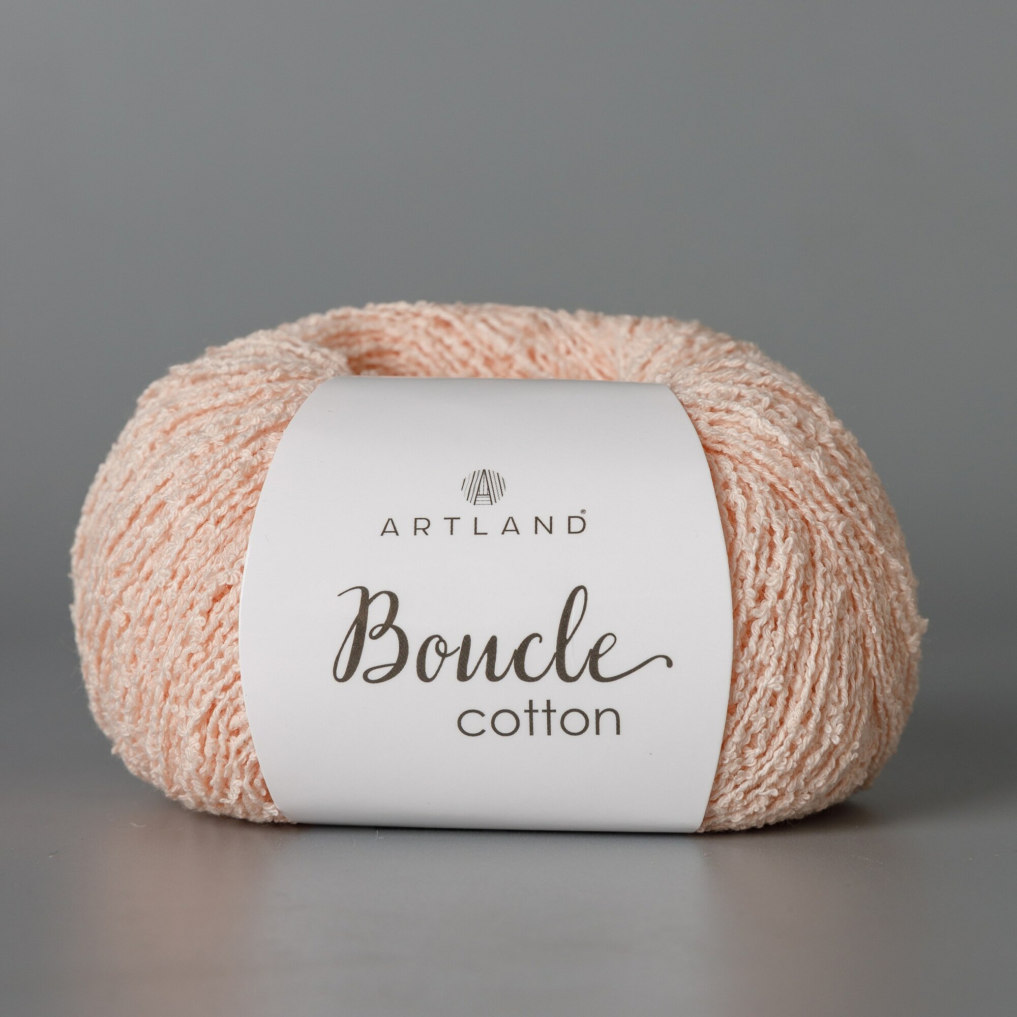 Пряжа для вязания Artland Boucle Cotton 5 мотков (325 м, 50 гр), цвет 06 Персик