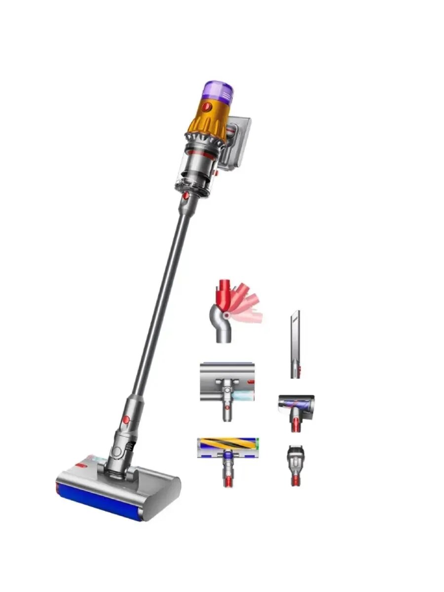 Пылесос Dyson V12S Detect Slim Submarine 545Вт серебристый/оранжевый
