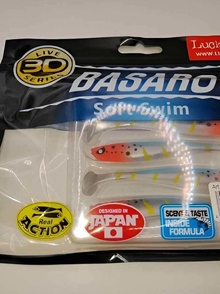 Виброхвосты LUCKY JOHN BASARA SOFT SWIM 4", 95мм, 4г, мягкая приманка