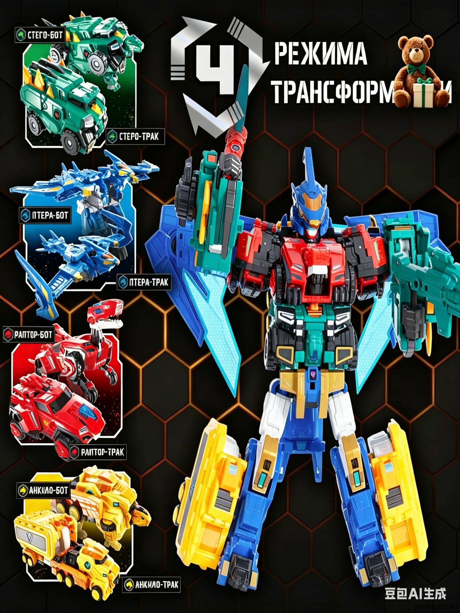 Трансформер, игрушка-робот, подвижная модель, развивающая игрушка для детей