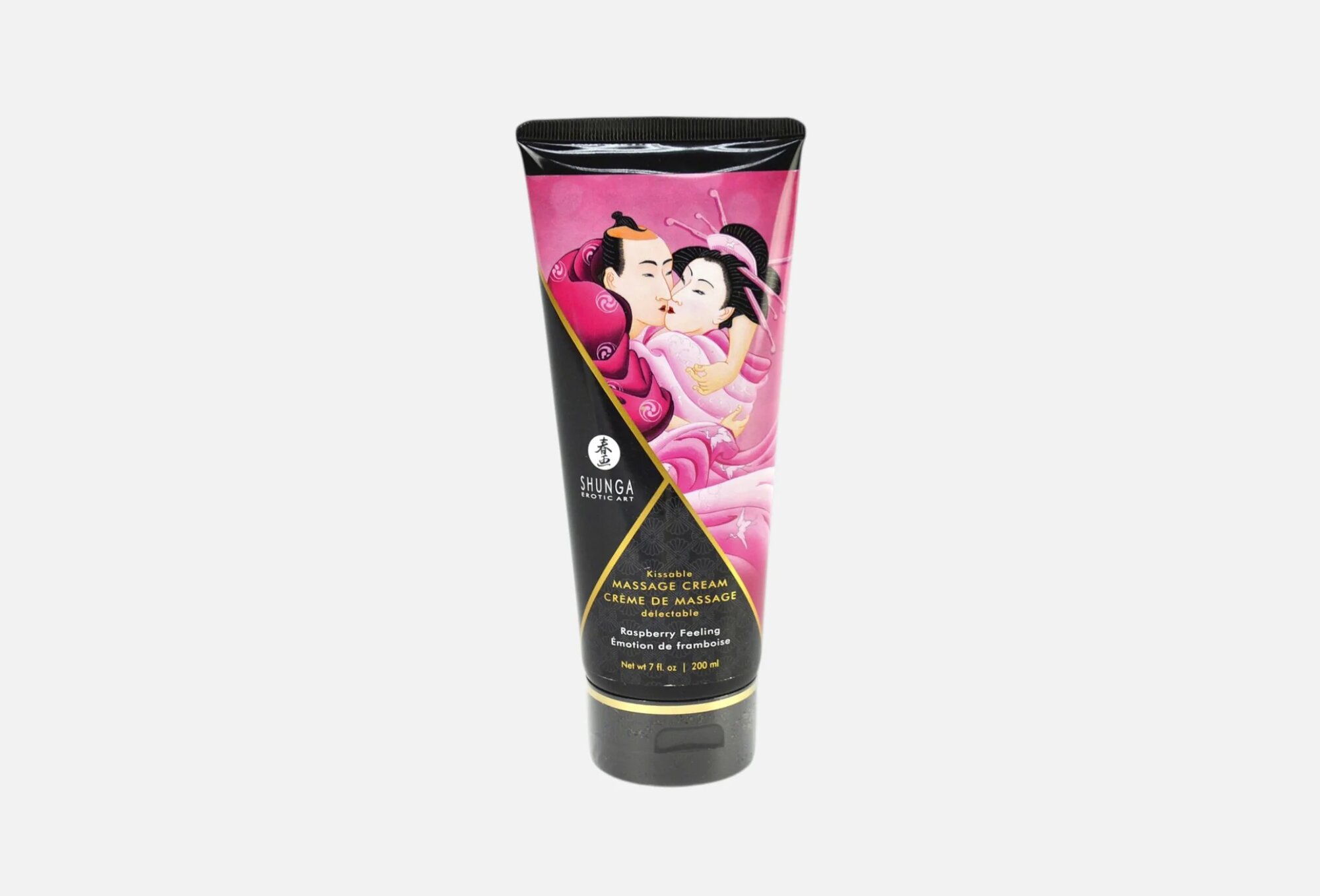 Shunga Kissable Massage Cream Raspberry feeling Массажный крем для тела 200мл