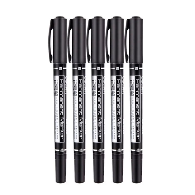 Маркеры для ткани и металла 5pcs Black Ink