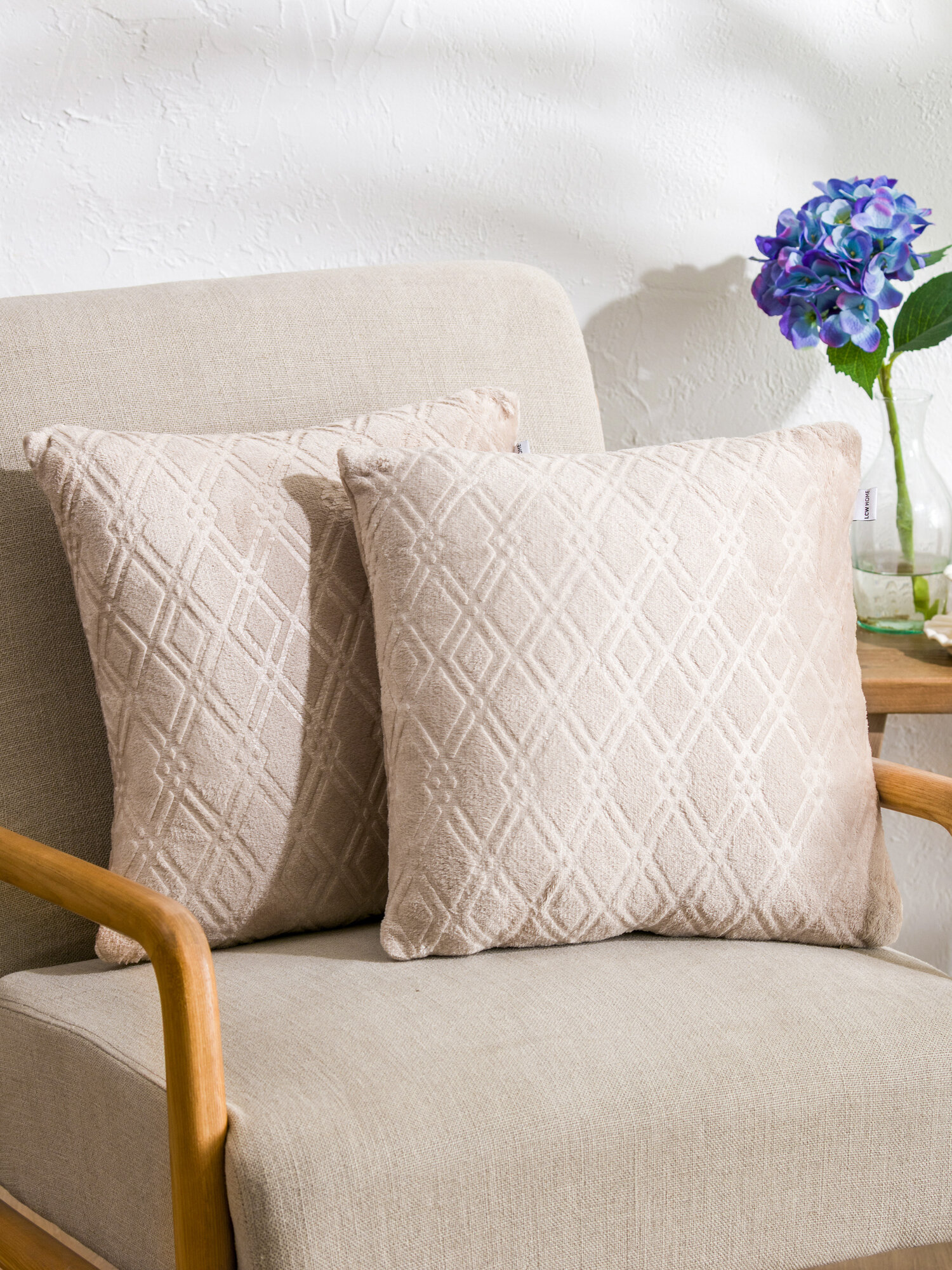 Чехол на подушку Унисекс LC Waikiki, размер 40x40, light beige