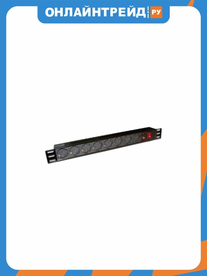 Блок розеток Lanmaster TWT-PDU19-10A8P 8шт, 1U, 19"