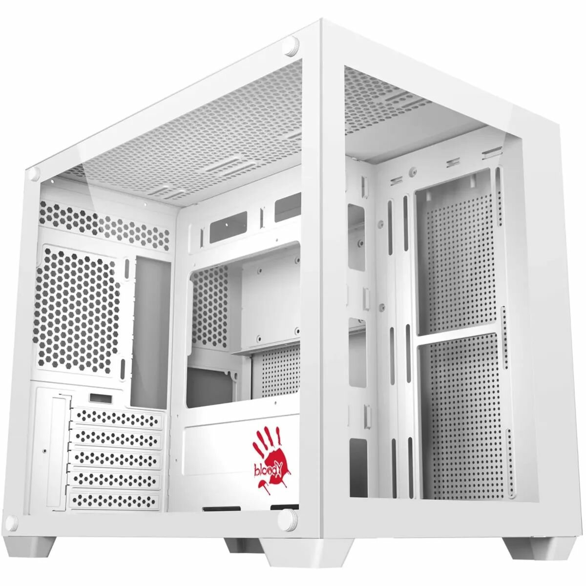 Корпус компьютерный Bloody BD-CC108-WH Micro Tower белый