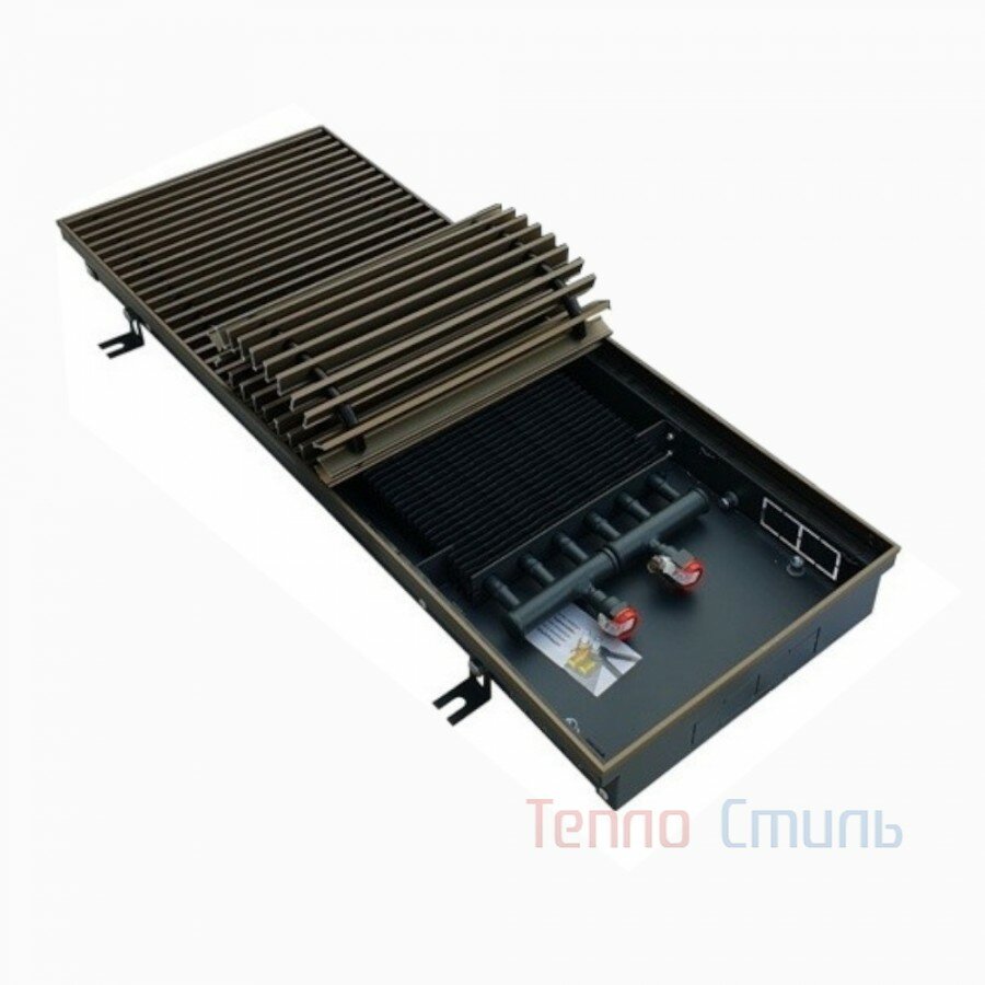 Внутрипольный конвектор Techno Power KVZ 300-65-1200/Б с решёткой цвет бронза