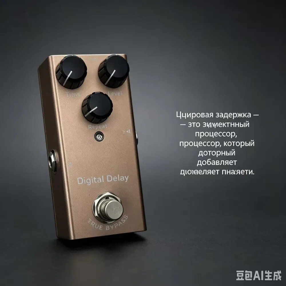 Педаль эффектов с 3 регуляторами, цифровая задержка для электрогитары, прочный корпус