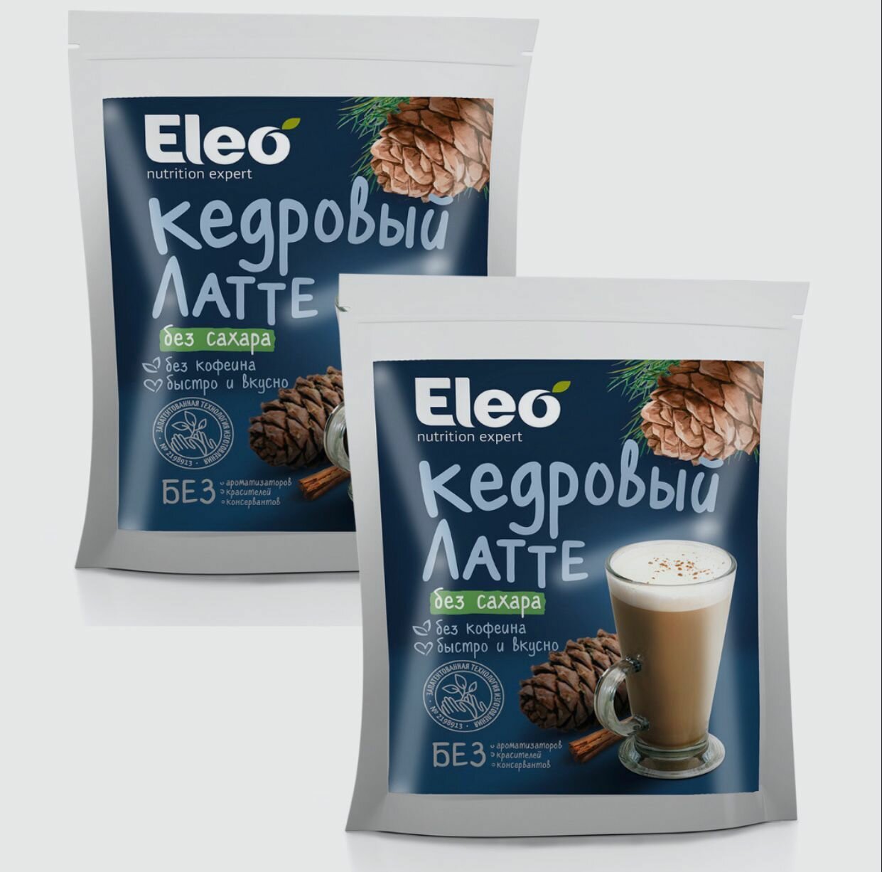 Набор " Кедровый латте без сахара" 2шт по 150гр, Eleo
