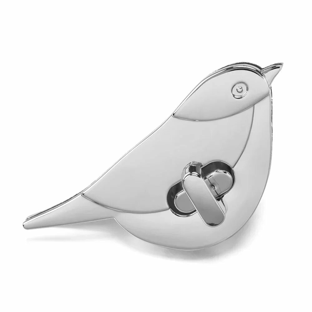 Металлическая дверная ручка Bird Silver, серый