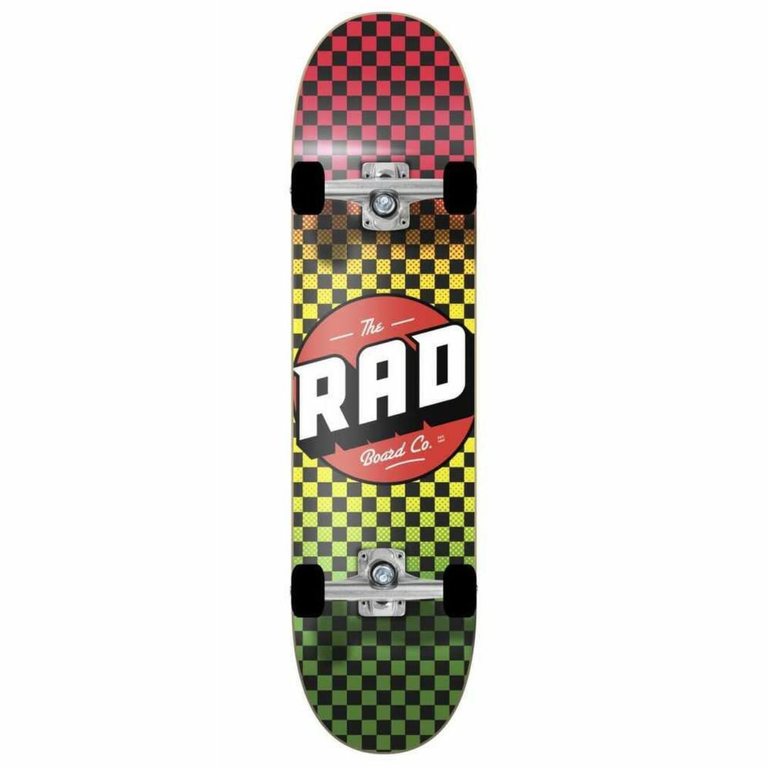 DECATHLON скейтборд decathlon rad checkers progressive, разноцветный, 8"