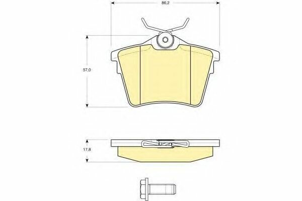 Колодки тормозные 6115961 Girling