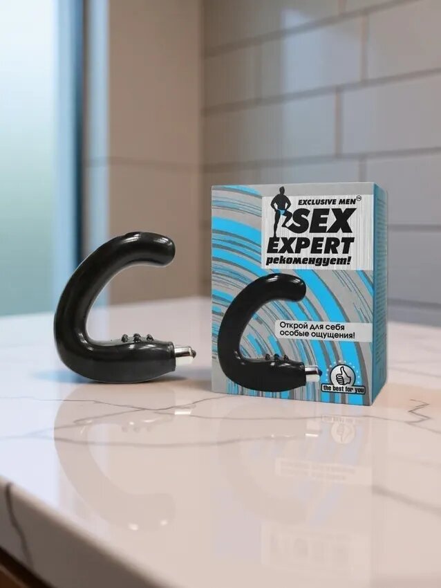 Массажер простаты SexExpert SEM-55001, с вибрацией, ПВХ, анальный, 165г