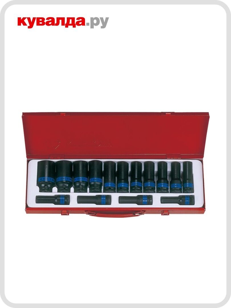 Набор ударных головок 1/2" KING TONY 4415MP03 15 пр