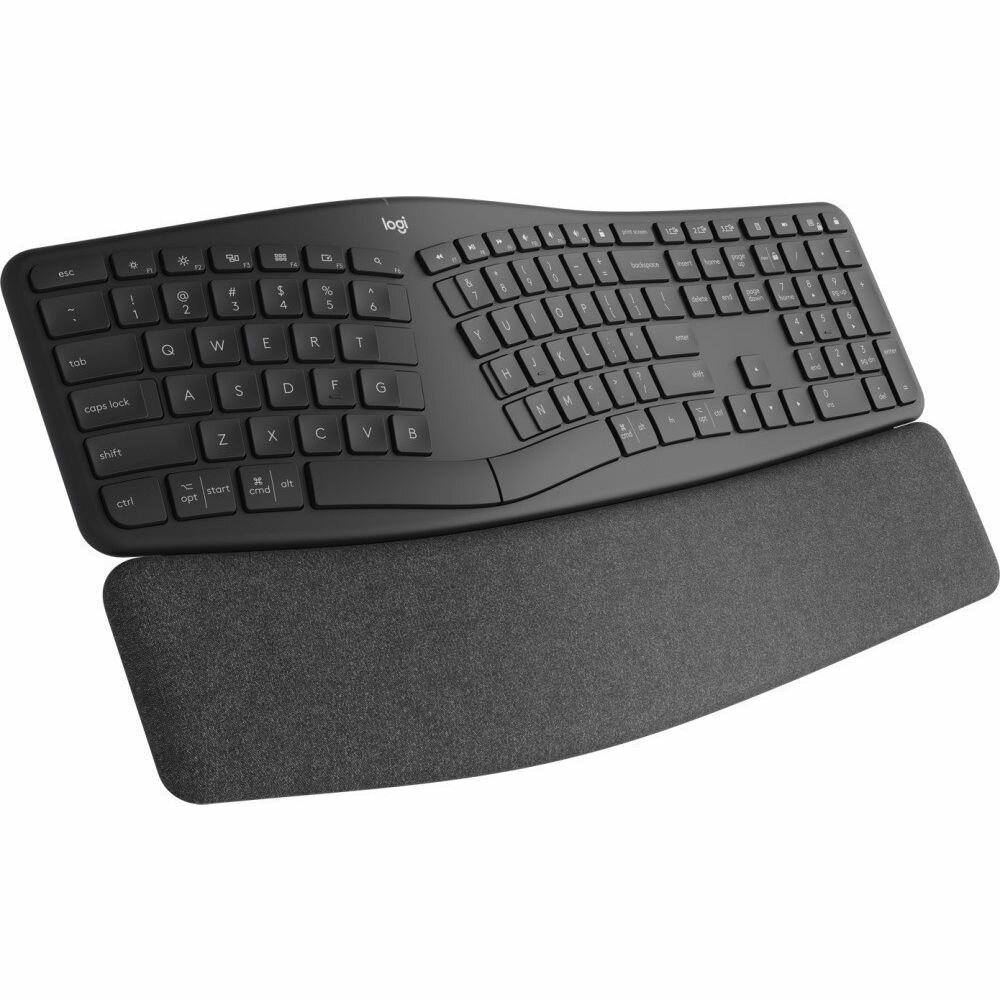 Клавиатура Logitech Ergo K860 беспроводная, Bluetooth, радиоканал, чёрный