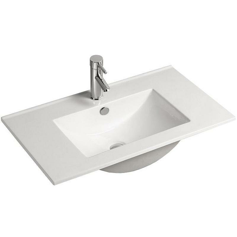 Раковина SantiLine 70 SL-2102 (70) Белая, санфаянс, полувстраиваемая