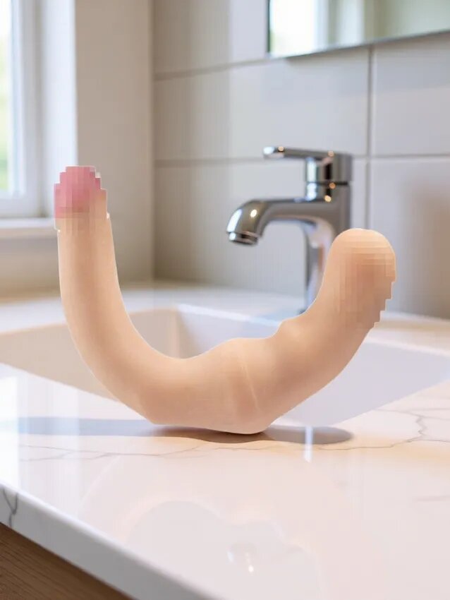 Сдвоенный фаллоимитатор Lovetoy FLEX & FIX SISTEM в ламинате, 39 см