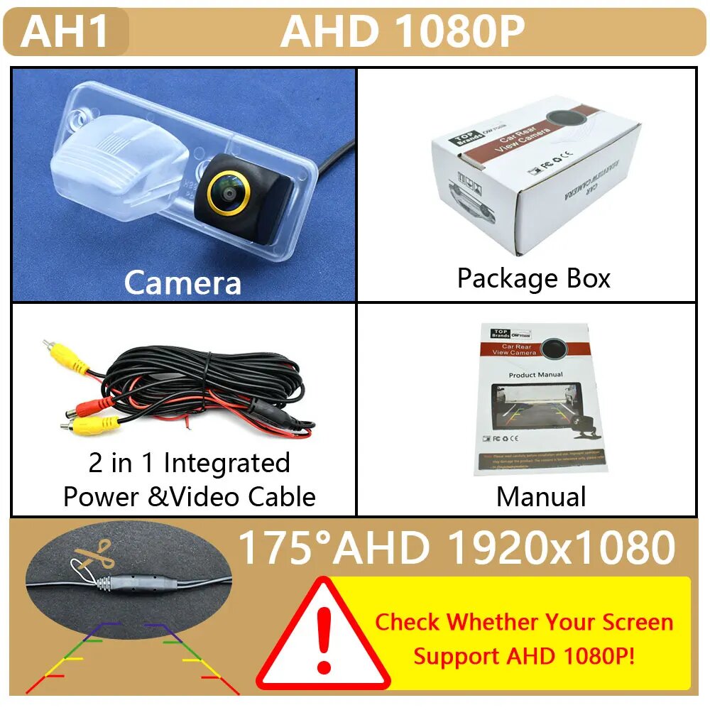 HD Золотая линза для автомобиля 170 ° Камера заднего вида AHD 1080P для VW Eurovan, Caravelle, Transporter T4, автобуса, камера заднего хода.