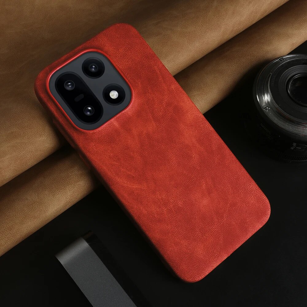 Красный кожаный чехол для OnePlus 13s