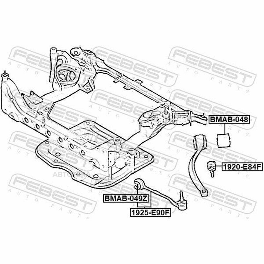 Рычаг BMW E90/E91/E92/E84 07- пер. подв. лев/прав. FEBEST 1925E90F
