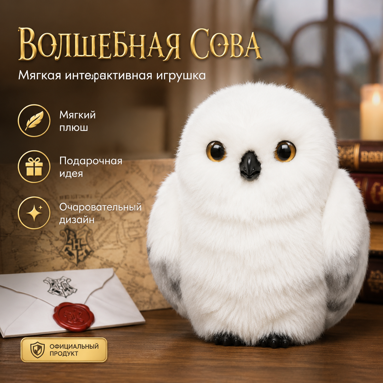 Интерактивная игрушка Сова Букля Гарри Поттер Wizarding World Harry Potter