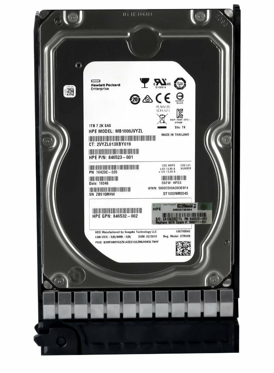 Жесткий диск HP 1Tb 7200 SAS 3.5" HDD 846532-002