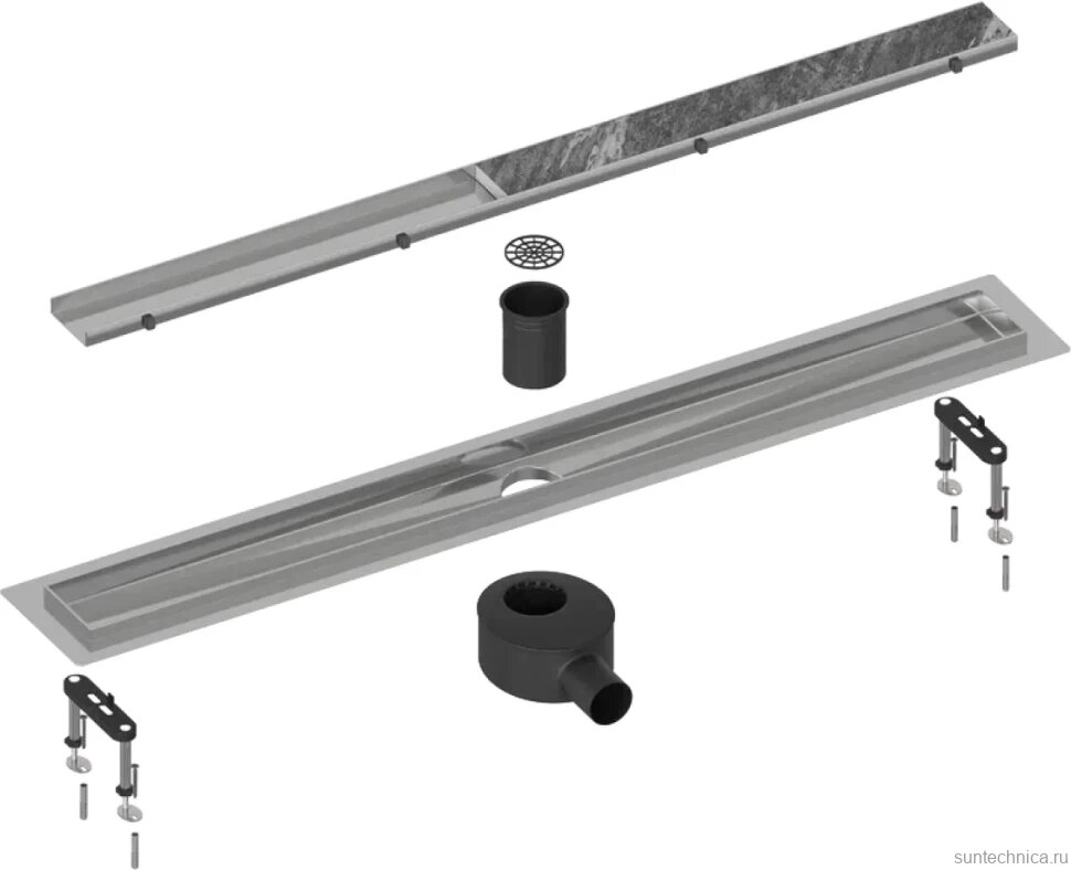 Душевой трап (лоток) Timo Drain Systems DS230209/01 900 двусторонняя панель plate под плитку, сатин