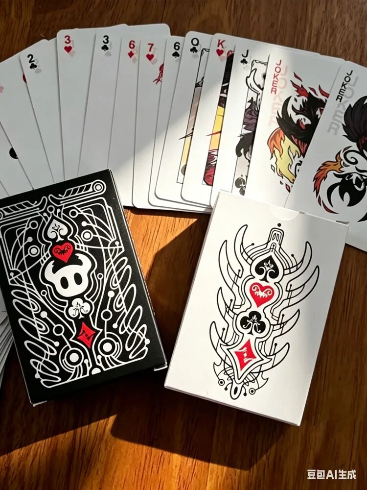 Черно-белые карты Hollow Knight Fan Art, настольные игральные карты
