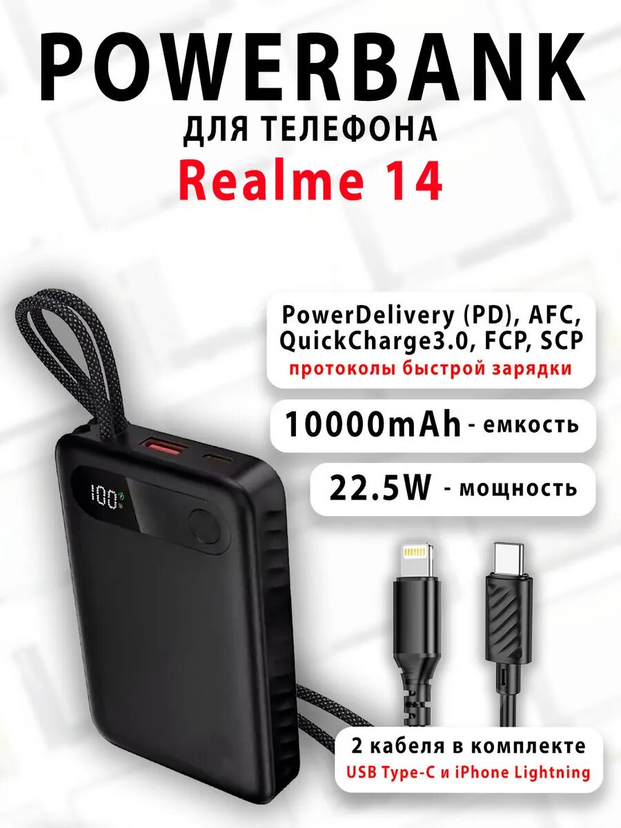 Повербанк для телефона Realme 14