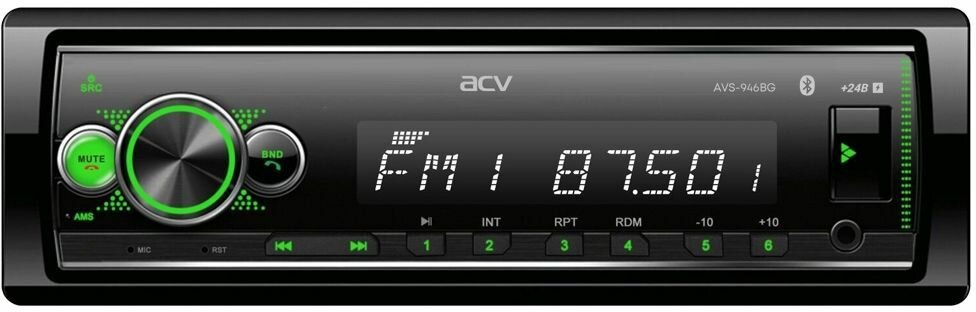 Автомагнитола ACV 38523 1 DIN, Bluetooth