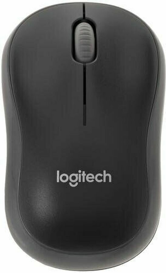 Мышь Logitech M186 черный/серый оптическая