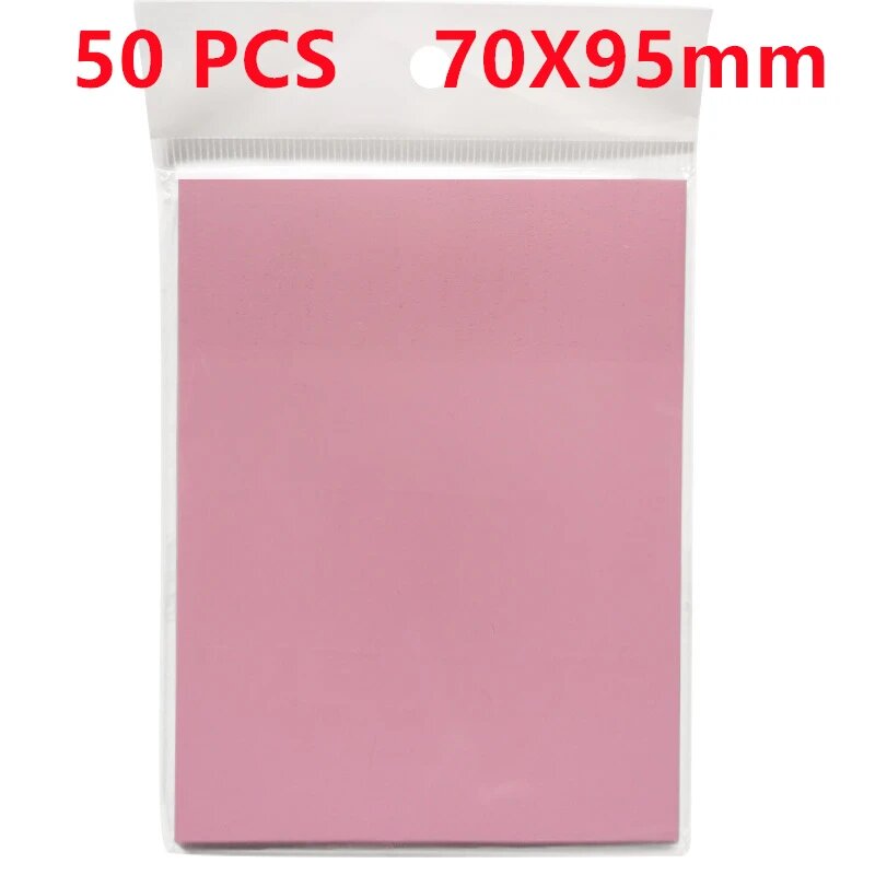 Прозрачные липкие заметки 50 листов Розовый, pink-70x95mm
