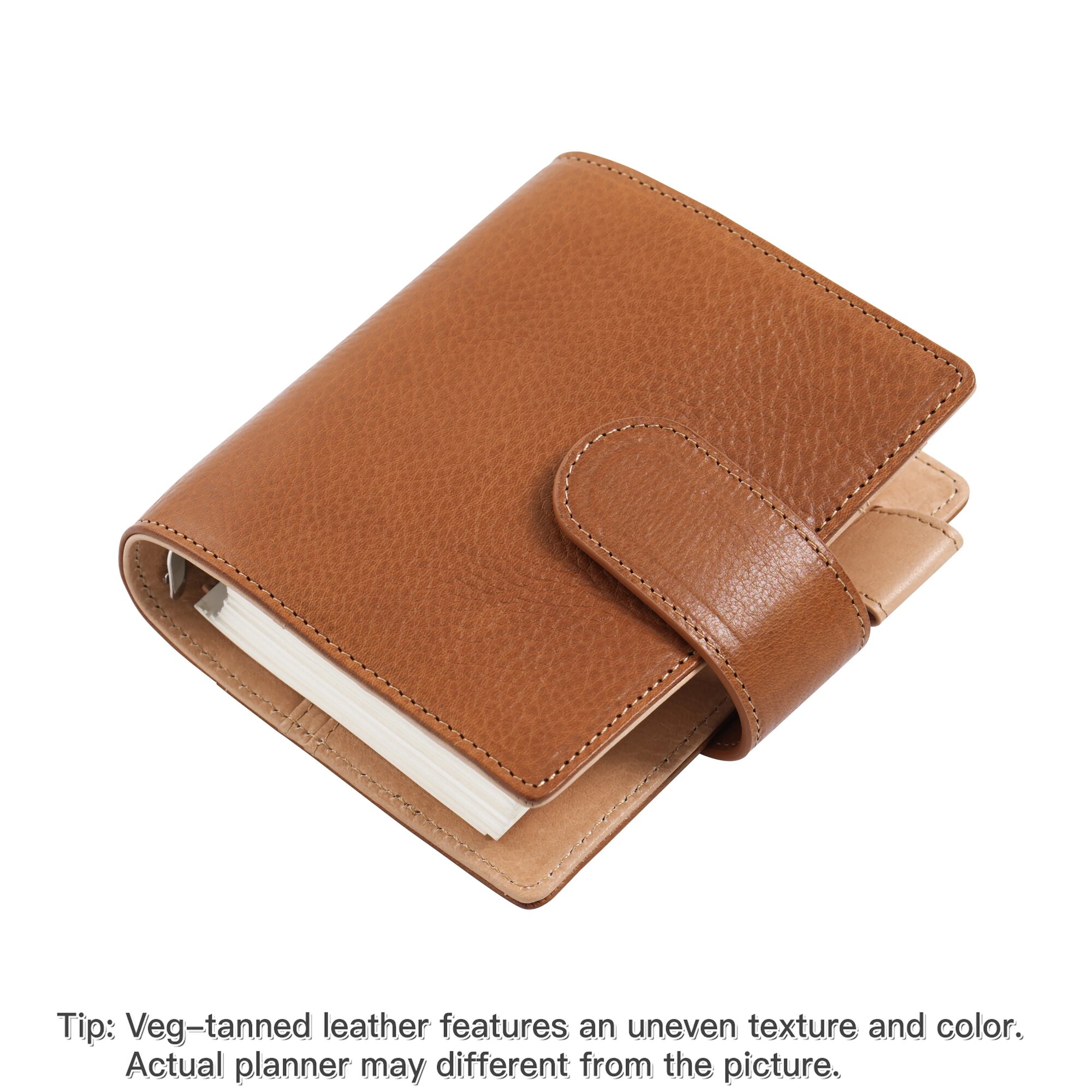 Кожаный планер Moterm Elite Pocket rings Honey-apricot