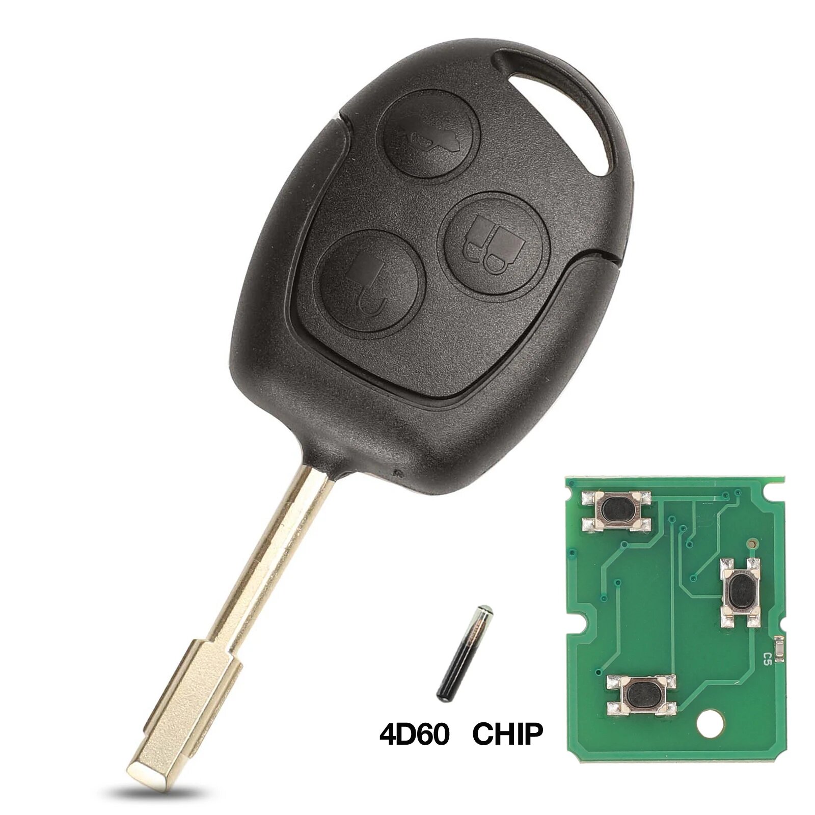 Пульт Ford 4 кнопки, 4D60 Chip, 433MHz