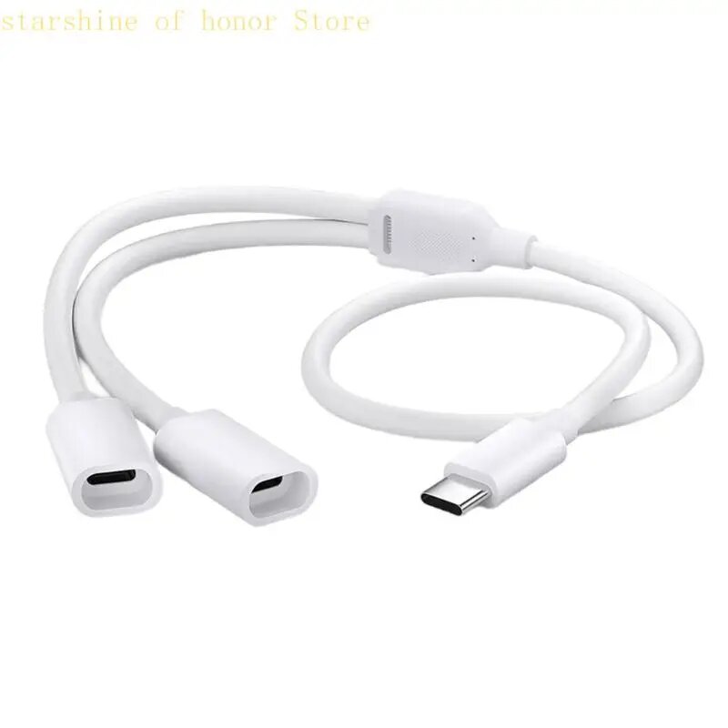 Разветвитель USB Type C - 2x Lightning Белый
