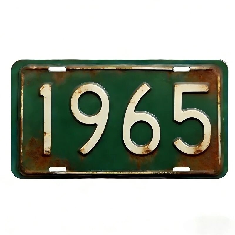 Плоский алюминиевый номерной знак Potdemiel 1960-1969