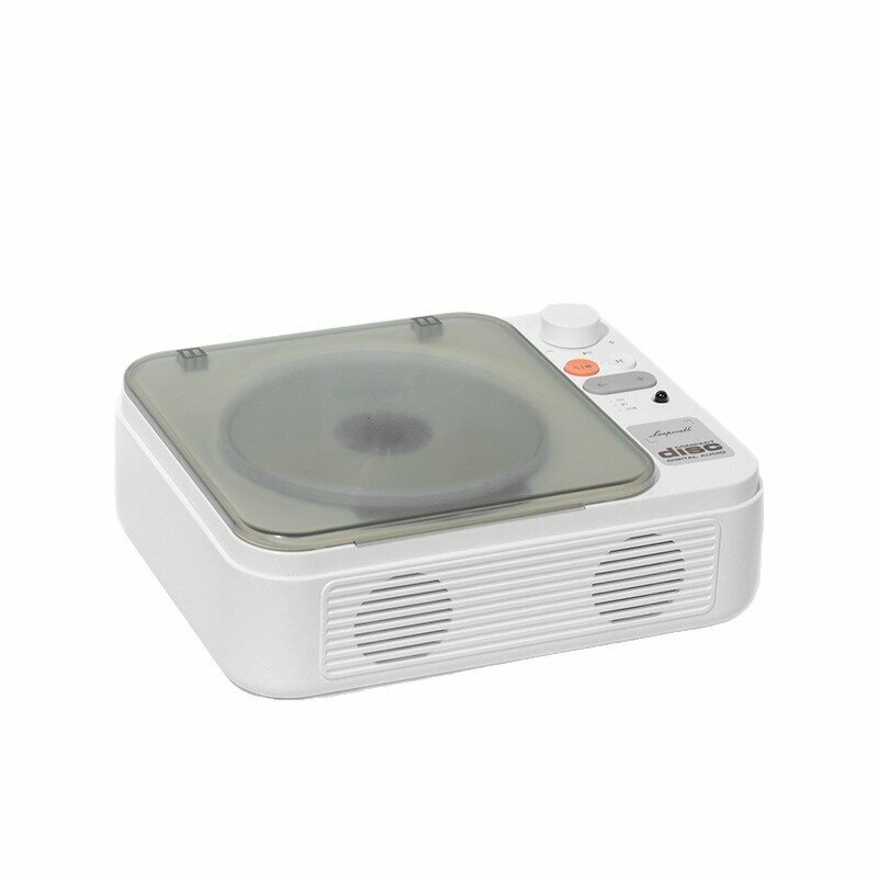 CD-проигрыватель портативный с Bluetooth, динамиками, USB, AUX, пультом, белый