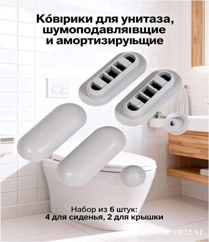 Подушка сиденья унитаза, резиновая прокладка для ремонта и ремонтных принадлежностей, белая