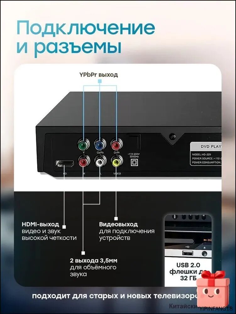 DVD плеер к телевизору PlaySlim — фото 1