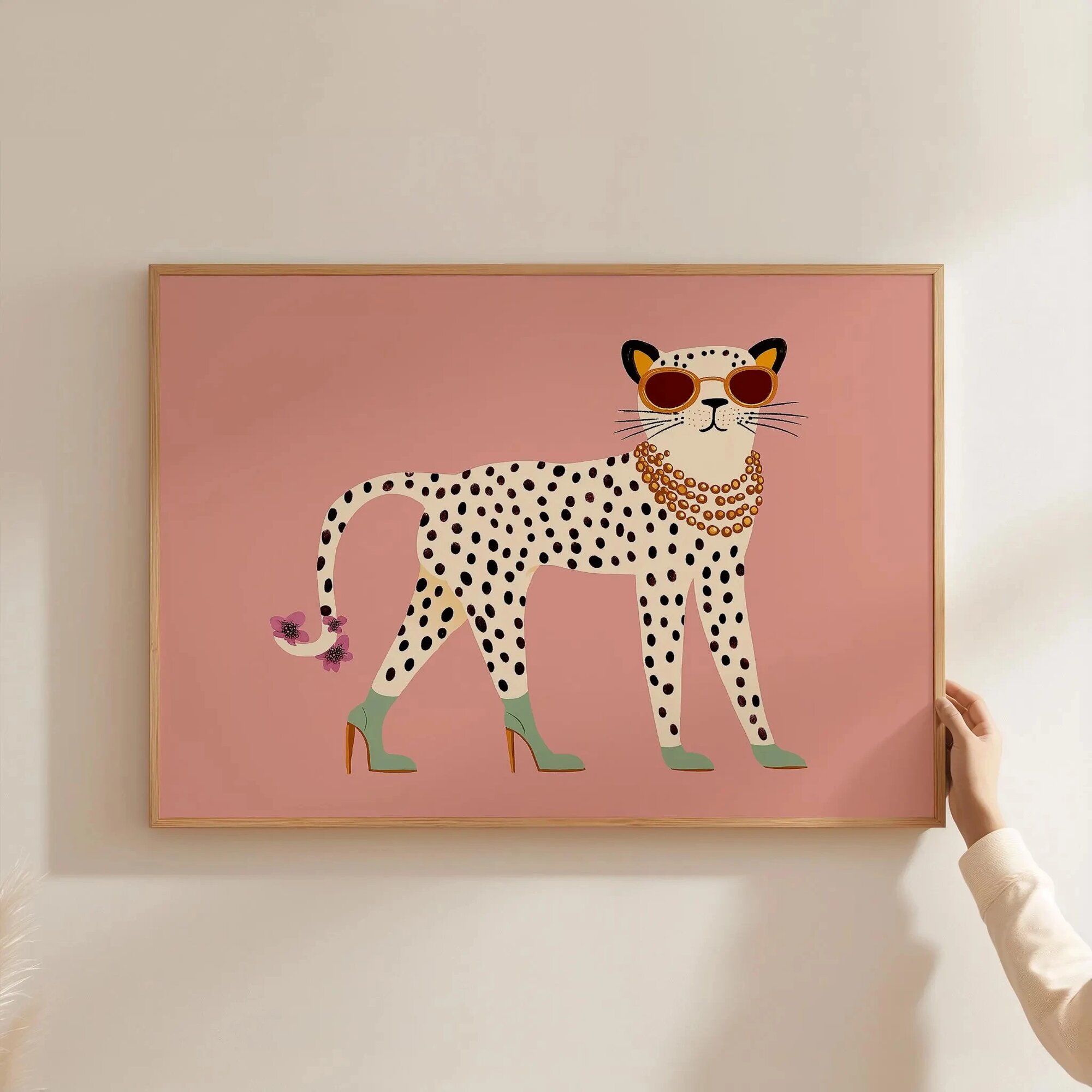 Леопардовый кот, печать на холсте, FajerminArt 07, 20x30cm
